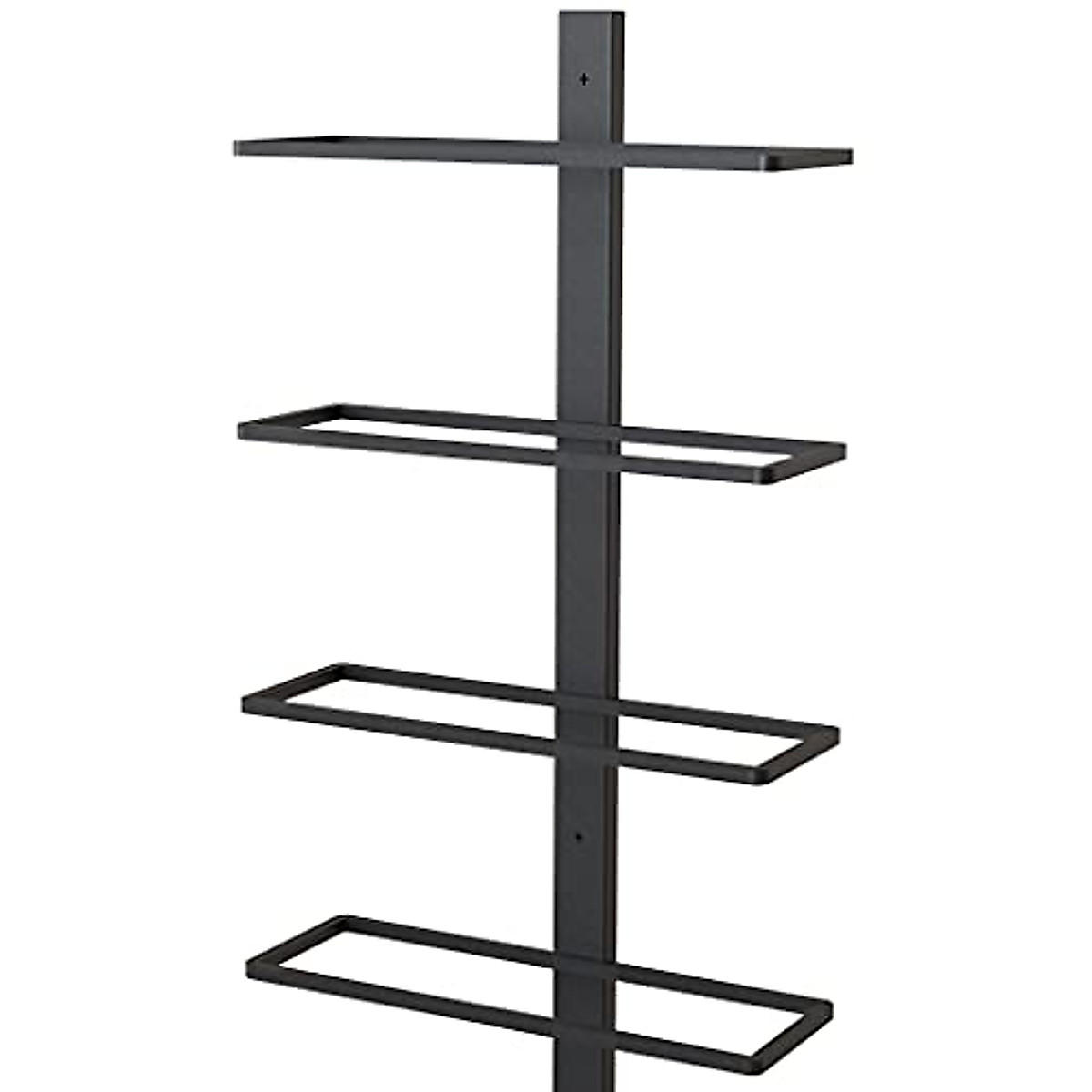 TheRackCo. Wall Series - Center Frame Metal Wall Mount Wine Bottle Rack, Black (12 Bottles) + Free Corkscrew Wine Bottle Opener