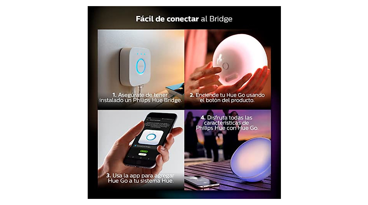 Philips Hue Go Portable Smart Light with 16M Colors & Bluetooth