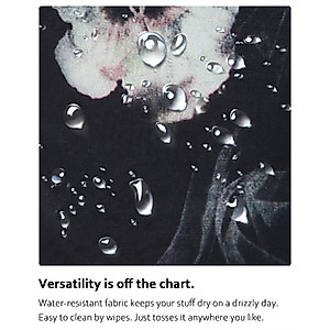 HotStyle BESTIE Floral Backpack, Stylish Bag for College Travel Work Everyday, Black