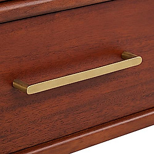 Signature Hardware 953364-36-RUMB-8 Novak 36" Free Standing Single Vanity Set with Mahogany Cabinet, Vanity Top and Rectangular Undermount Vitreous China Sink - 8" Faucet Holes