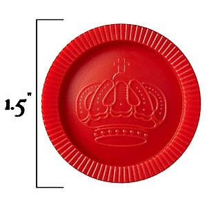 24 Replacement Checkers - Extra Red/Black Interlocking Plastic Pieces for Board Games and Rec Rooms, 1 1/2 Inch Wide