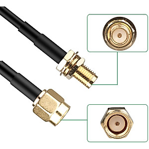 JOINSI 5-Pack 10ft WiFi Antenna Extension Coaxial Cable RP-SMA Male to RP-SMA Female for WiFi LAN WAN Router Bridge Antenna Security IP Camera Signal Booster Repeater Wireless Network Card Adapter