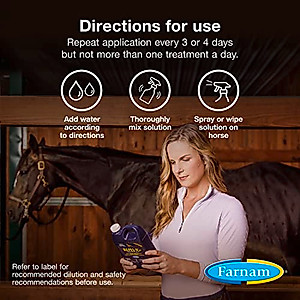Farnam Repel-X pe Concentrated Fly Spray for Horses, Just Add Water 16 Ounces