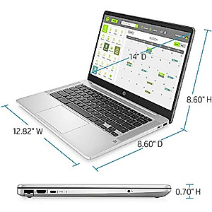 HP 2021 Chromebook 14" HD Student Laptop, Intel Celeron N4000(up to 2.6GHz), 4GB RAM, 32GB eMMC Backlit-KB, Webcam, Fast Charge, WiFi, USB-A&C, BT, Chrome OS, w/Masdrow Accessories