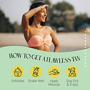 Skinerals Self Tanner Mitt Set, Ultra Soft Double-Sided Application Tanner, Exfoliating Glove and Face Mitt for the Most Even Tan, Tanning Mitt Applicator for Back and Body, Washable, 3 ct