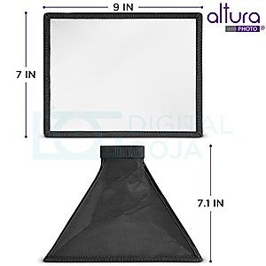 Flash Diffuser Light Softbox 9x7” by Altura Photo (Universal, Collapsible with Storage Pouch) for Canon, Yongnuo and Nikon Speedlight