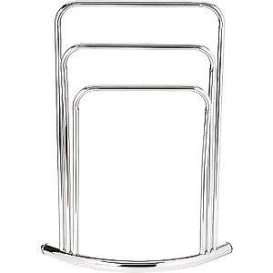 King's Brand Furniture-Kenneth Metal 3 Tier Freestanding Bathroom Towel Rack Stand, Chrome