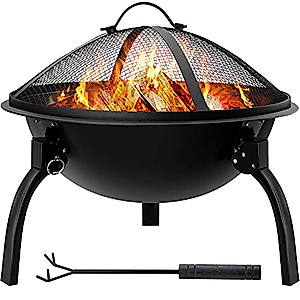 Amagabeli Fireplace Log Tongs 26” Bundle Folding Fire Pit 22in