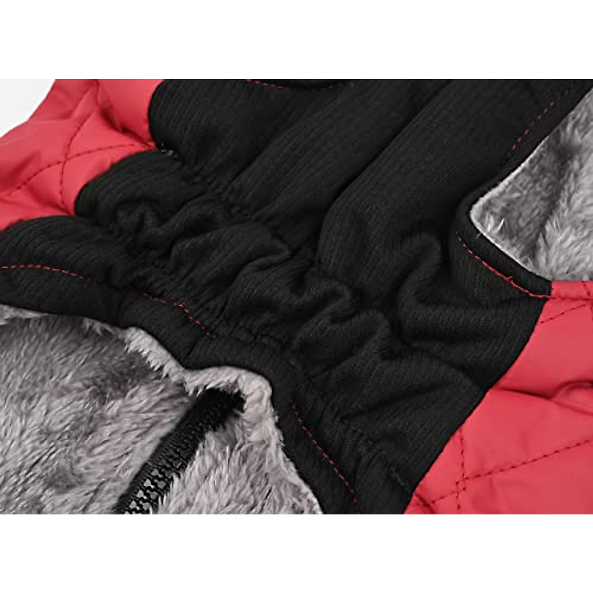 PAWSINSIDE Dog Winter Puffer Coat Cold Weather Fleece Vest Jacket Pet Quilted Warm Coats Clothes for Small Medium Large Dogs (Burgundy, XXX-Large)