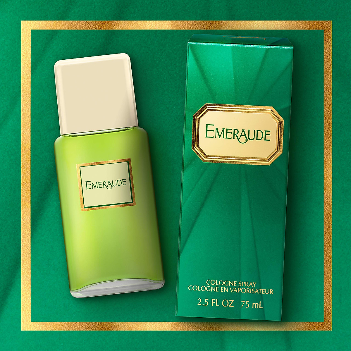 Emeraude Eau de Cologne Spray, Vegan Formula, Perfume, Refreshing Sophisticated Scent, 2.5oz