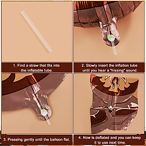 8pcs Western Themed Party Balloons, Large Cowgirl Boots Hats Foil Balloon Cowboy Party Decorations for Cowboy Theme Party Birthday Baby Shower Supplies Decorations