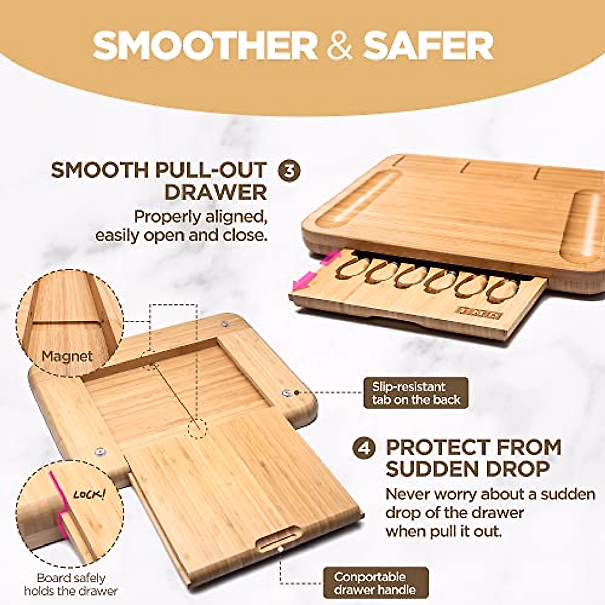 TMD Cheese Board and Knife Set – Cheese Board Set with 3 Ramekins – Beautiful Charcuterie Boards - Superb House Warming Gifts, New Home, Anniversary & Wedding Gifts for couples, Bridal Shower Gifts