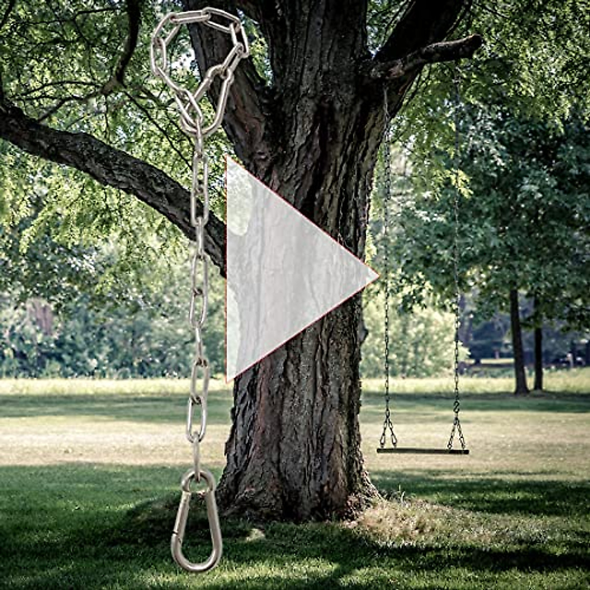 MIKMAYTOO Heavy Duty Stainless Steel Chain 550LB Capacity for Punching Bags Hanging Chair Hammocks Swing Trapeze Yoga (68, 4MM-2 PCS)