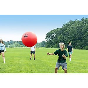 Wicked Big Sports Little Kids Kickball-Supersized Kickball Outdoor Sport Tailgate Backyard Beach Game Fun for All, Original Version, red