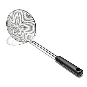 OXO Good Grips Stainless Steel Spider Scoop & Strain Skimmer,Black