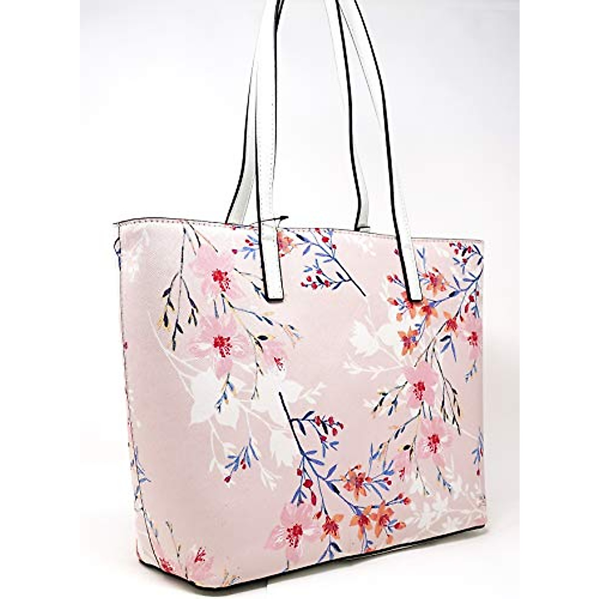 GUESS Women's Logo Floral Front Pocket Tote Bag Handbag & Wallet Set