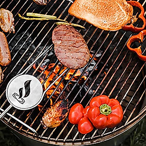 DIYTuning Grill Grate for 19.5” Fire Pit Outdoor Cooking Fireplaces Picnics Backpacking BBQ with Handle