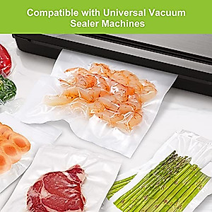 Bonsenkitchen Vacuum Food Sealer Rolls Bags, 2 Packs 11 in x 20 ft Storage Bags, BPA Free, Durable Commercial Customized Size Food Bags for Food Storage and Sous Vide Cooking
