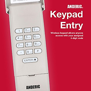 Anderic 877MAX Garage Door Keypad Compatible with Liftmaster Garage Door Openers Fit for All Liftmaster Garage Door Openers Manufactured Since 1993 for Purple Yellow Green Red Orange Learn Keys