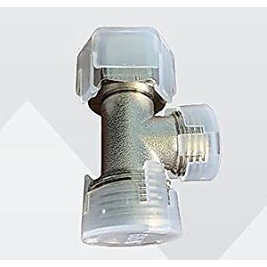 SOLID Metal Brass T-adapter, 3-way Tee Connector for Handheld Bidet 15/16" and G 1/2 Polished Nickel