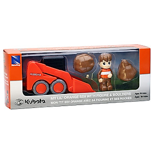 NewRay Kubota Pre-School Lil' Orange Skid Steer Play Set