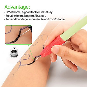 Tattoo Pen Kit - Handmade Tattoo Pen Set, Tattoo Equipment, Tattoo Machine, Tattoo Machine Piercing Tool Tattoo Supplies Color Handle