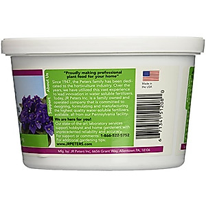 J R Peters Jacks Classic 12-36-14 Special Fertilizer, 8-Ounce, African Violet - 51208
