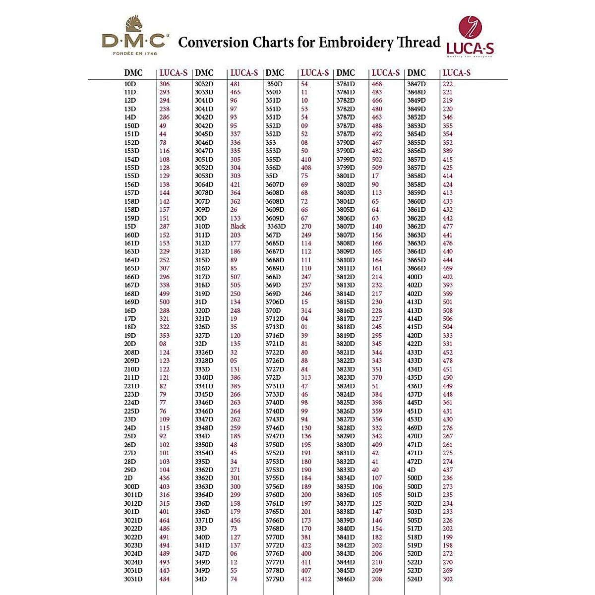 Premium Embroidery Thread Luca-S, 100% Giza cotton, Oeko TEX Certified Stranded Cotton - 137 / DMC 341 / Anchor 117