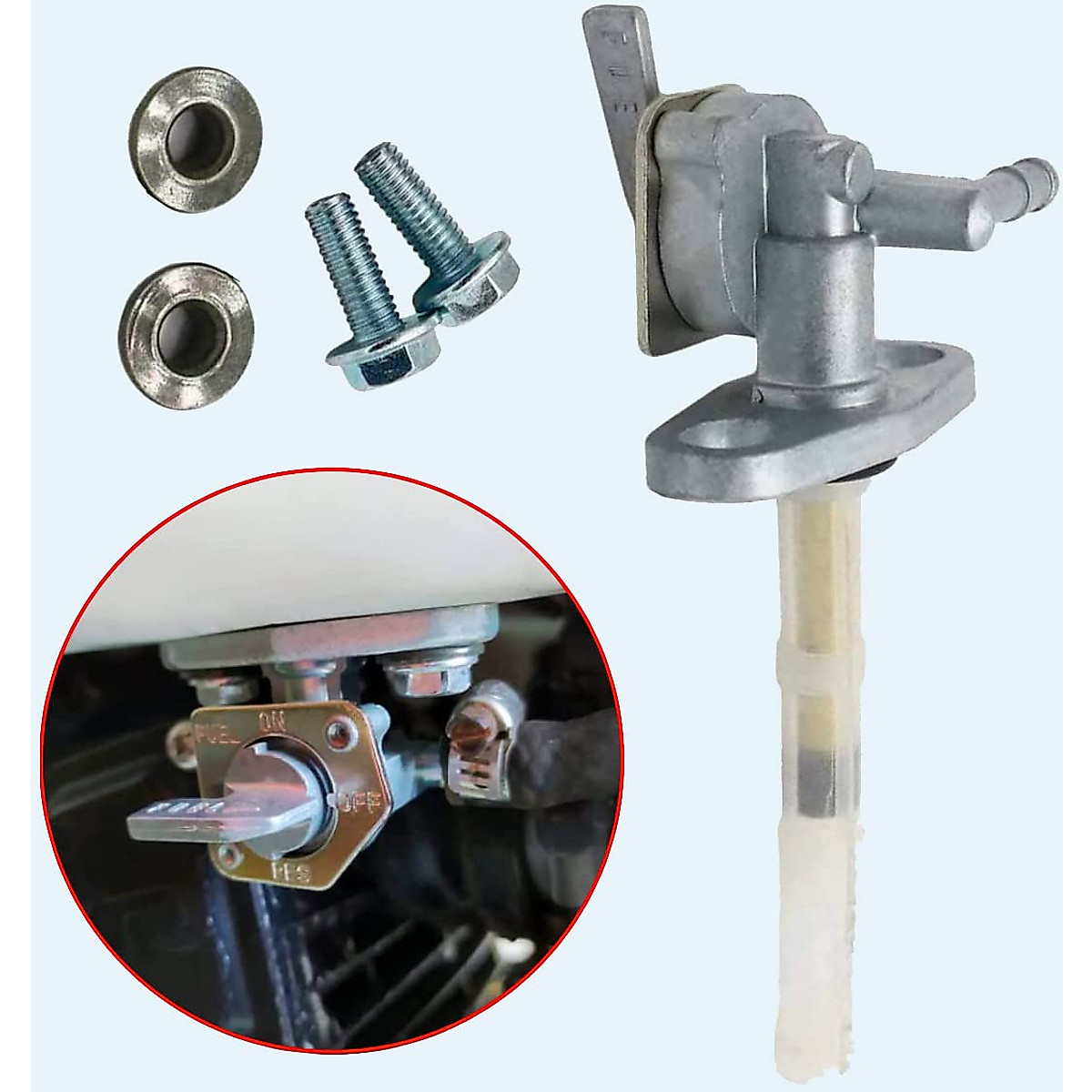 Earlyred Fuel Petcock Valve Gas Tank Shut Off Switch Compatible with Honda XR50R XR70R XR80R XR100R XR100R CRF50F CRF70F CRF80F CRF100F CRF150F CRF230F 16960-GEL-701 16950-GCF-671