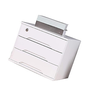 Desktop Storage Box - Desktop File Cabinet Organizers, Solid Wood Desk Organizers Box, A4 File Cabinet With Drawer,School Office Supplies Drawer Organizer Box, With Lock Flat File Cabinet ( Size : 3 l