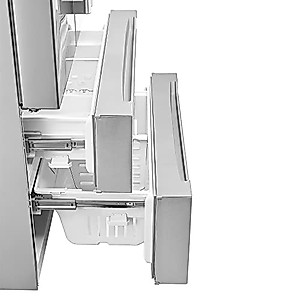 Cosmo FDR225RHSS-G 36 in Double French Door Refrigerator | Energy Efficient Fridge with 2 Drawer Bottom Freezer & Built-In Automatic Ice Maker/Chest, 22.5 cu. ft. Storage Capacity - Stainless Steel