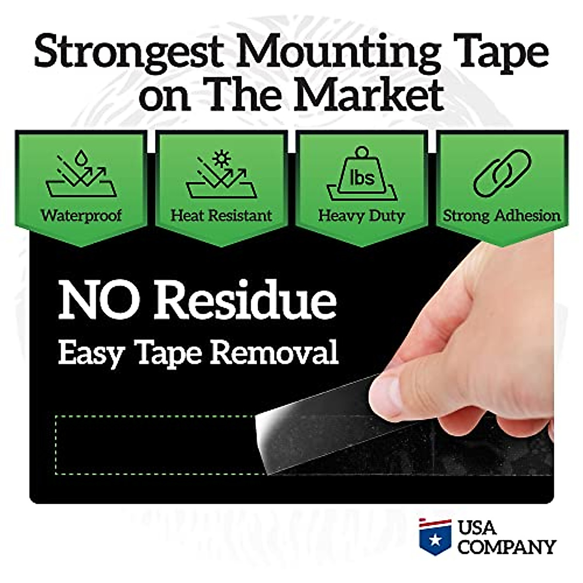 WickedGood Mounting Tape (3/4" x 120"), Double Sided Adhesive Tape, Heavy Duty Indoor & Outdoor Tape, Waterproof (Clear)