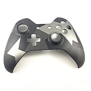 Replacement Front Housing Shell Case Cover for Xbox One Wireless Controller (Gray)