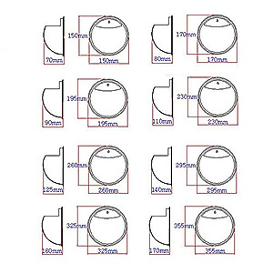 Fish Tank Wall Hanging Aquarium Round Acrylic Pot Plant Wall Mounted Bowl Aquarium Home Decoration Aquatic Pet Supplies Fish Tank 23cm