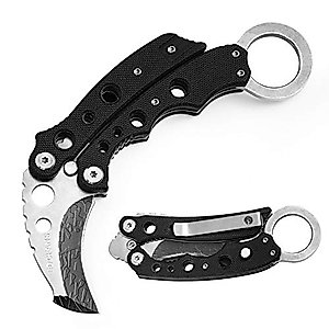 edcfans EDC Folding Pocket Knife: G10 Handle for Men Outdoor Survival, Hunting, Camping