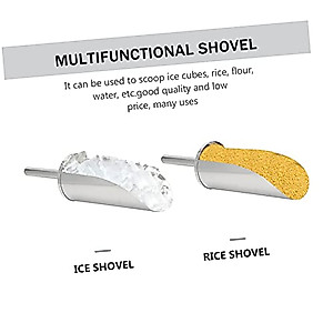 Hoement 1pc Multi-function Spatula Stainless Steel Ice Cubes Plastic Food Stainless Steel Ice Scoop Dry Goods Scoop Metal Candy Scoop Bar Ice Scoop Ice Metal Scooper Ice Scooper Ice Scoops
