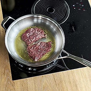 Demeyere Atlantis Proline 12.6-inch Stainless Steel Fry Pan with Helper Handle