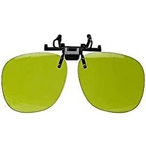 Lightweight Plastic Clip-On Flip-Up Spectacles - Shade #2 Green Welders Lens.