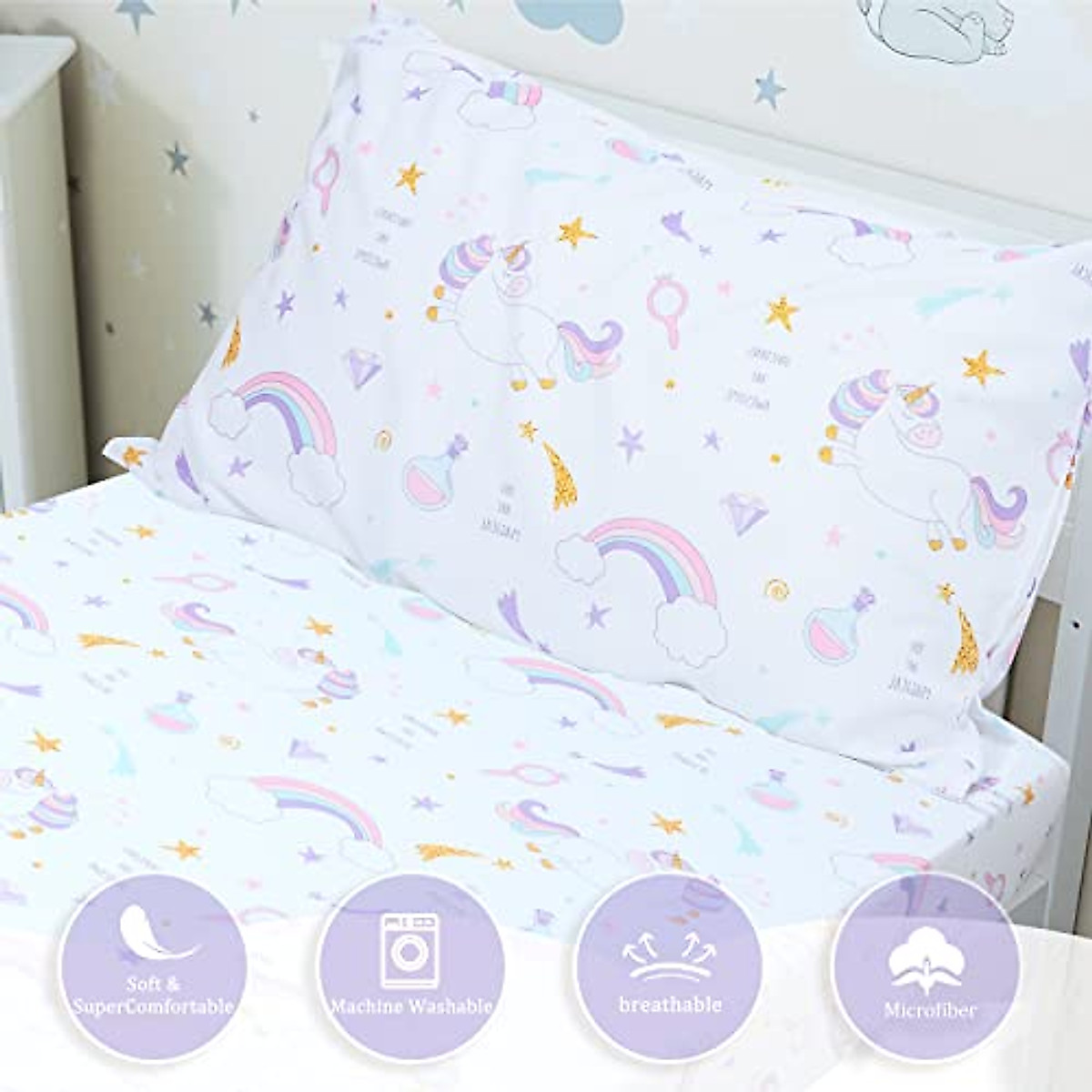 Suyfhdc Toddler Pillowcase for Girls,Standard Size Pillowcases-Kids Toddler Pillow Cover 20 X 30 Inch Soft Pillow Cover for Child-1 Piece Kids Bedding Pillowcase