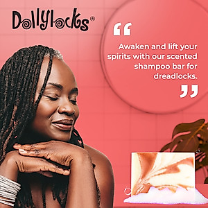 Dollylocks Organic Shampoo Bar for Dreadlocks, Vegan Shampoo with Coconut Oil, Essential Oils, Sea Salt, Plant-Based Shampoo Bars for Hair, Residue Free and Cruelty Free - (4.5oz) Rosemary Peppermint