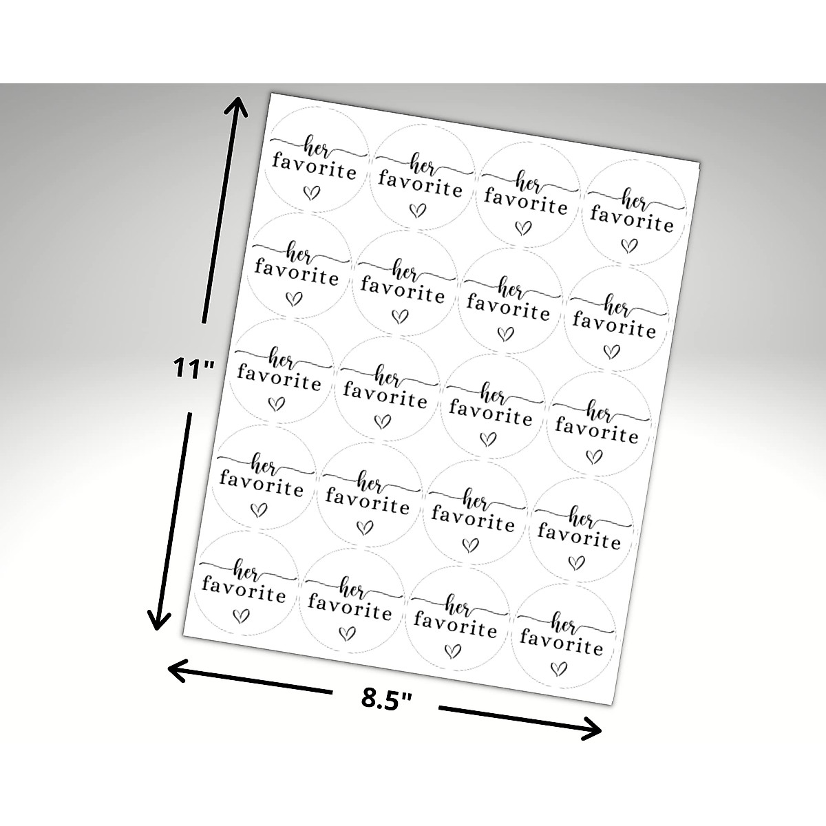 His Her Our Favorite Stickers Wedding Treat Bag Favor for Guests Labels 2-inch 120-count 6 Sheets Bride and Groom Favorite Candy Stickers