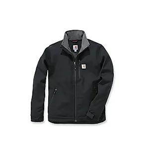 Carhartt Men's Rain Defender Relaxed Fit Heavyweight Softshell Jacket, Black, Medium