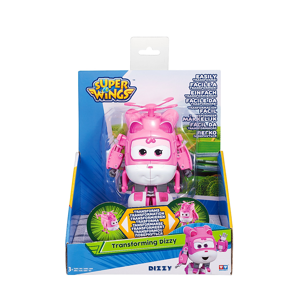 Super Wings Transformer Toys, 5 in Dizzy Transforming Airplane Toys, 2-in-1 Mode Action Figures, Plane to Robot, Preschool Gift Transformer Figures Toys for Boys Girls Kids Age 3 4 5 6 7 8+