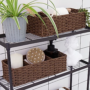 StorageWorks Round Paper Rope Storage Baskets