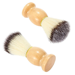 Shaving Brushes,DaKuan 2 Packs Wooden Handle Shaving Brushes,Luxury Professional Hair Salon Tool for Men