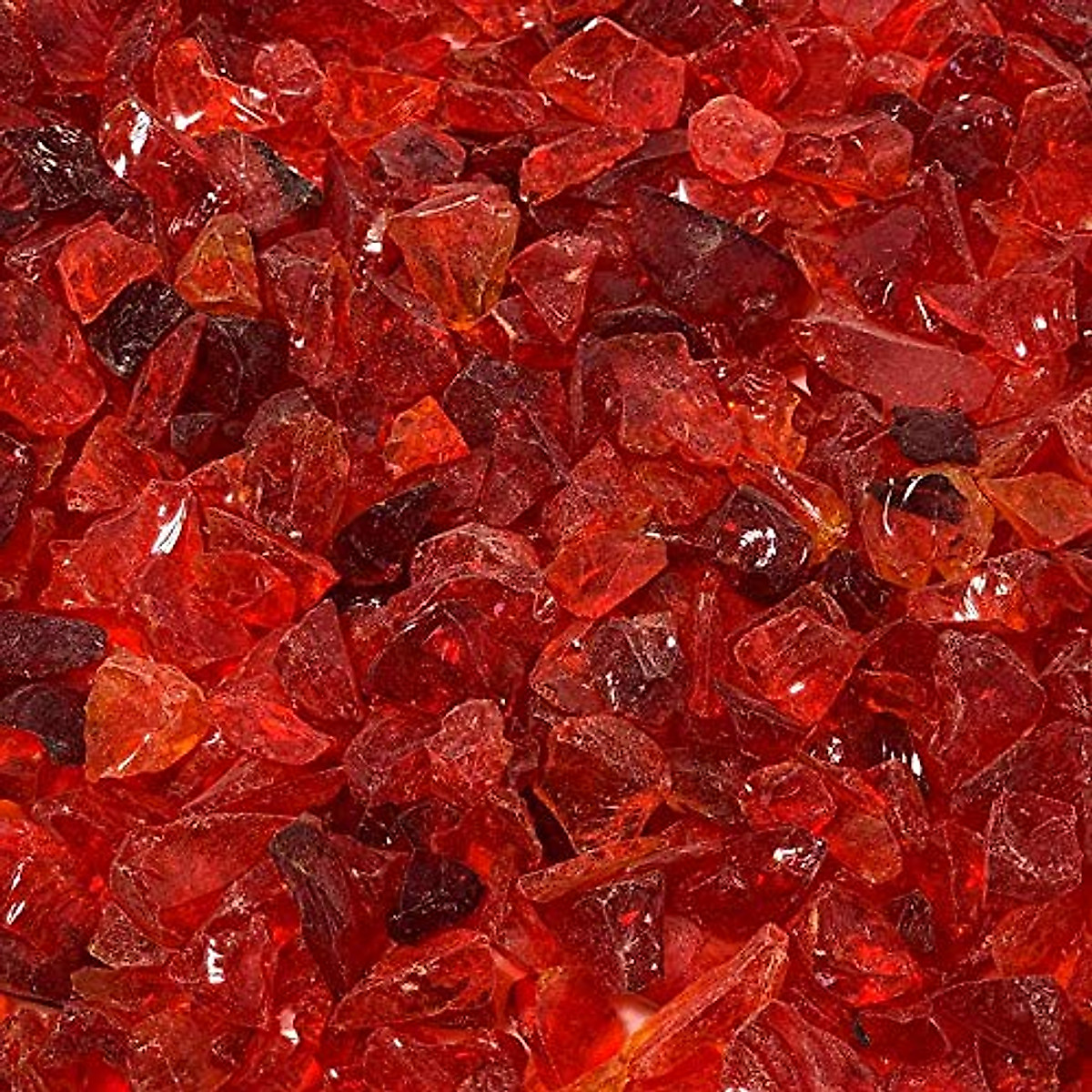 Margo Garden Products 1/2" 25lbs Dragon Glass, 25 lb, Red