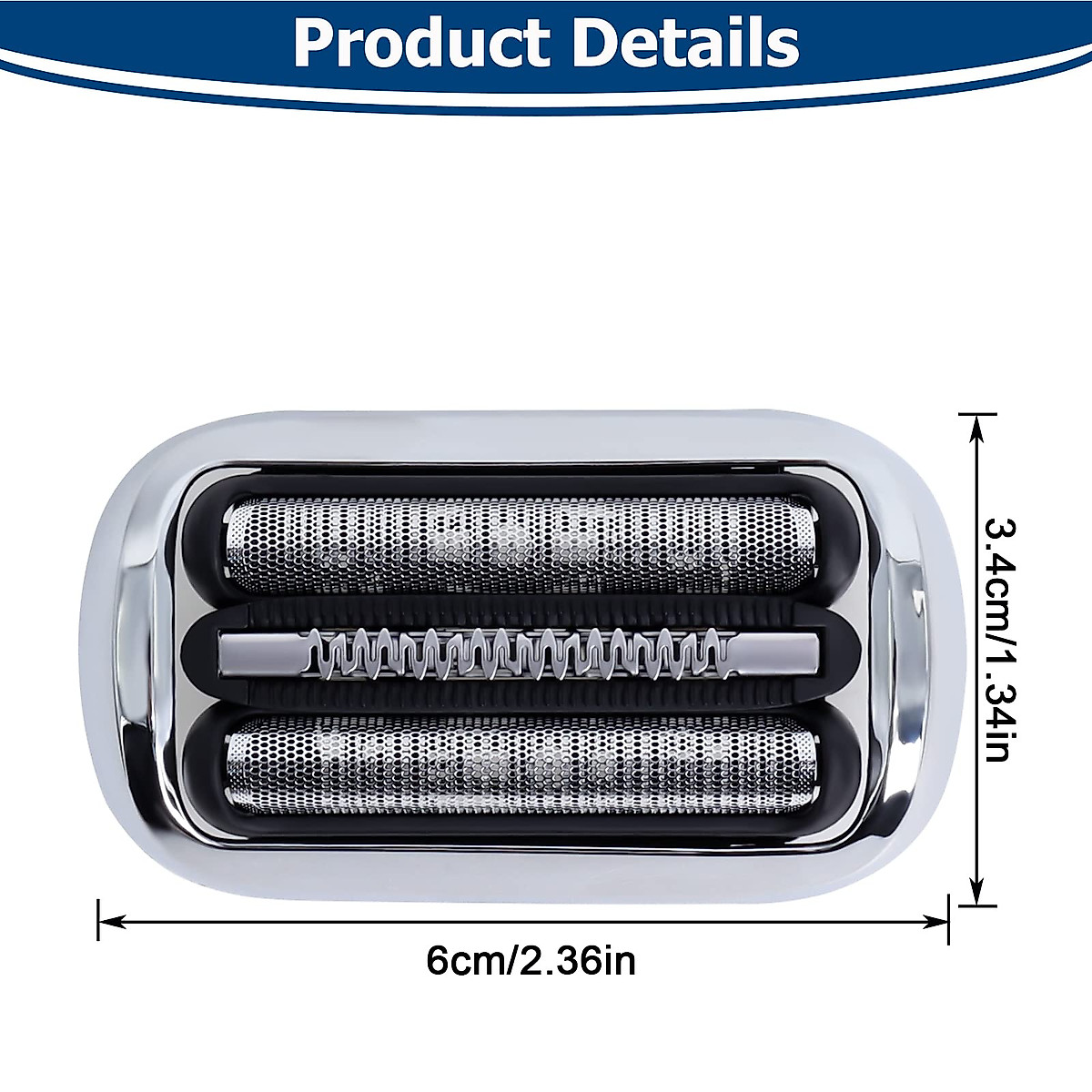 73s Series 7 Shaver Head Compatible with Braun, Electric Shaver 73s Replacement Head, Compatible with Braun Shavers 73s