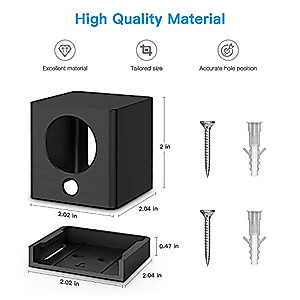 VOMENC Silicone Case for Wyze Cam Wyze Cam V2-Quick Wall Bracket Included-Scratch Protection Cover-Extra Protection for Wyze Camera (1PACK, Black)