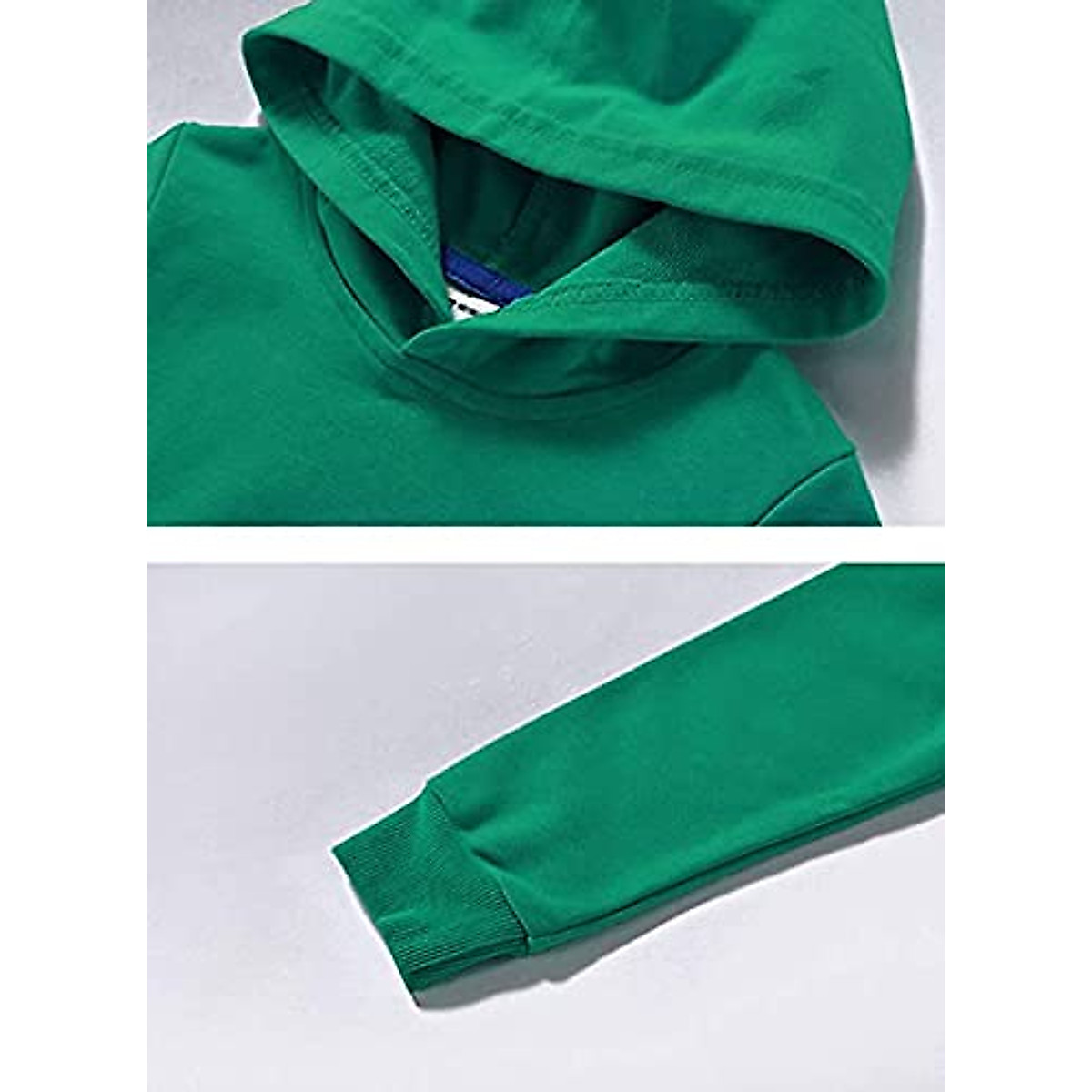 ZiweiStar Girls Boys' Crewneck Sport Long Sleeve Cotton Casual Solid T-Shirt Pullover Tops Kids' Hooded Youth Sweatshirt