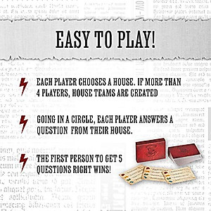 Paladone Hogwarts Trivia, 200 Harry Potter Questions, Officially Licensed, Black